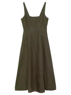 TWINSET Square-neck Midi A-line Dress - Green