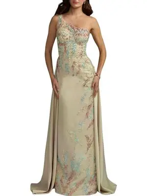 MAC DUGGAL Mac Duggal One-Shoulder Maxi Dress