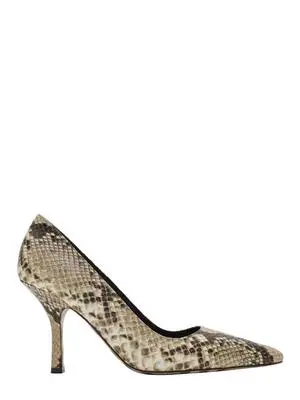 BURBERRY Python-Print Leather Dame High Pumps