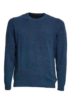 ZANONE Ribbed Crew Neck Sweater - Blue