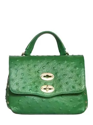 ZANELLATO Postina Studs Leather Satchel - Green
