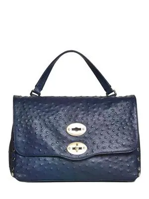 ZANELLATO Studded Leather Satchel - Blue
