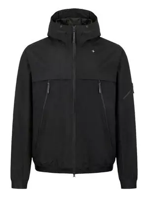 Stone Island Zip Hooded Jacket - Black