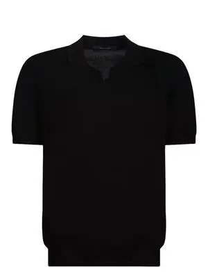 Tagliatore Polo-collar T-shirt - Black