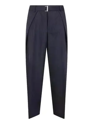 Sacai Pinstripe Pattern Trousers - Black