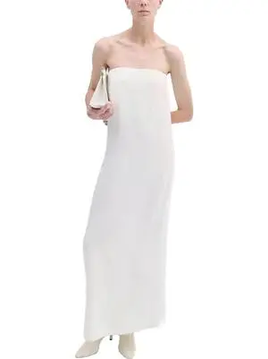 Co Collection Strapless Column Gown - White