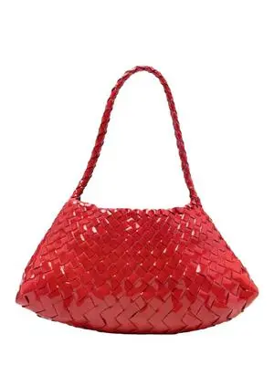 Dragon Diffusion Rosanna Woven-leather Shoulder Bag - Red