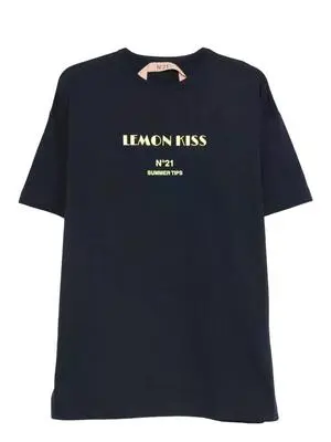 N°21 Printed Short-sleeve T-shirt - Blue