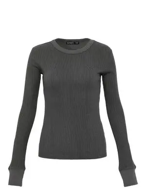 OPEN YY Waffle Knit T-shirt - Black