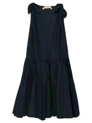 N°21 Tie Straps Gathered Dress - Blue