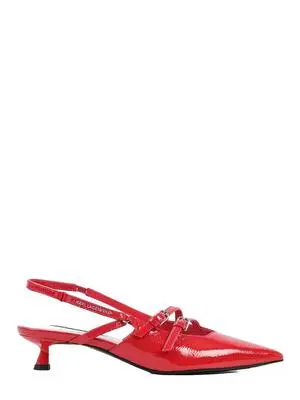 Karl Lagerfeld Pasha Buckle Strap Pumps - Red