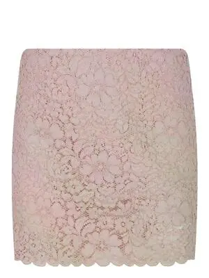 GIANLUCA CAPANNOLO Floral-lace Skirt - Pink
