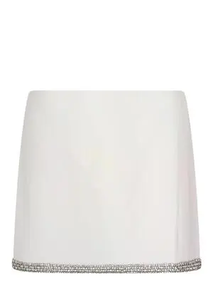 Alice + Olivia Embellished Mini Skirt - White