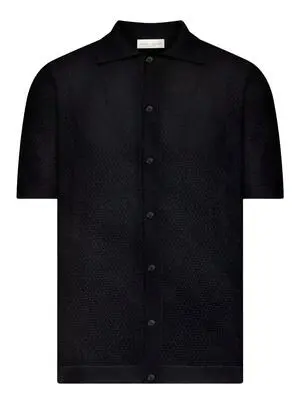 ROBERTO COLLINA Button-fastening Textured Shirt - Black