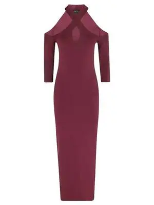 Federica Tosi Cold-shoulder Keyhole Midi Dress - Red