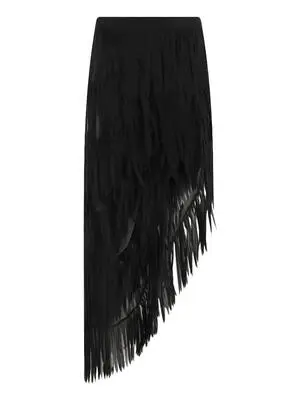 Erika Cavallini Melania Fringed Skirt - Black