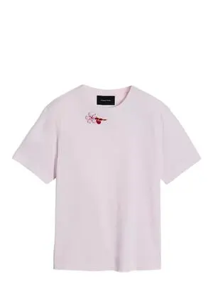 Simone Rocha Flower-detail T-shirt - Pink