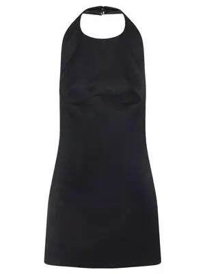 Elisabetta Franchi Halterneck Sleeveless Dress - Black