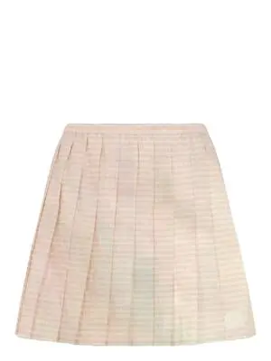 Moncler Gingham Pleated Skirt - Pink