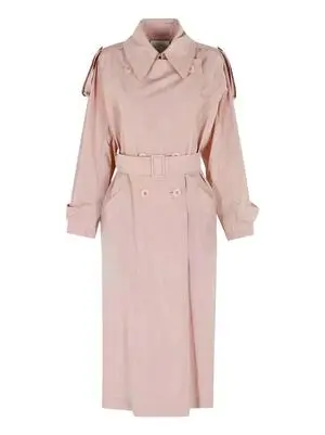 Erika Cavallini Belted Trench Jacket - Pink