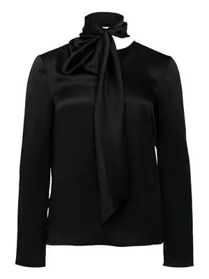Alberta Ferretti Satin Blouse - Black