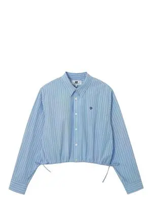CHOCOOLATE Striped Cotton Shirt - Blue