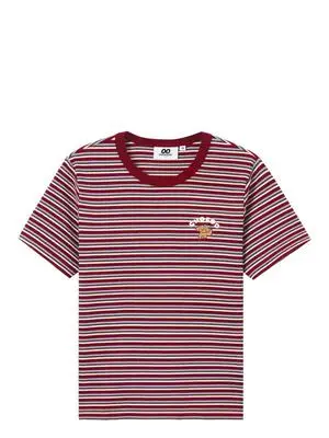 CHOCOOLATE Striped Embroidered Cotton T-Shirt