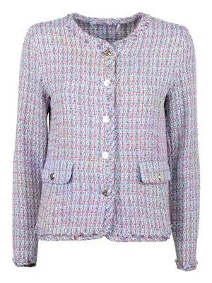 MARELLA Emme Frayed-Edges Tweed Jacket