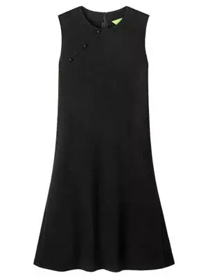 Shanghai Tang Button Sleeveless Mini Dress - Black