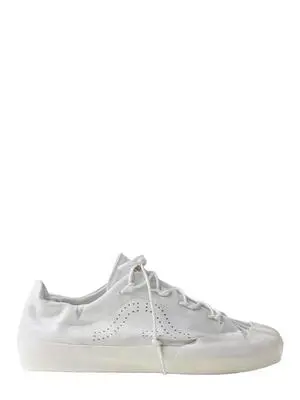 SPRINGA Perforated Leather Low-top Sneakers - White