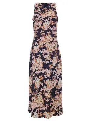 Cara Cara Floral-pattern Midi Dress - Blue