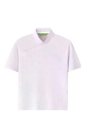 Shanghai Tang Horse-embroidered Polo Top - Pink