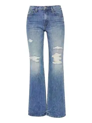 MOTHER Distressed Bootcut Jeans - Blue