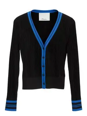 3.1 Phillip Lim Button Knit Jacket - Black