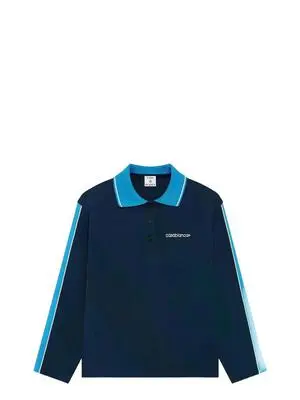 Casablanca Long-sleeve Polo Top - Blue