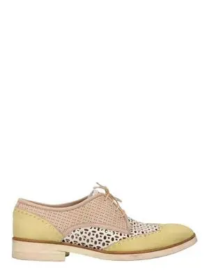 John Richmond Perforated-detail Lace-up Shoes - Yellow