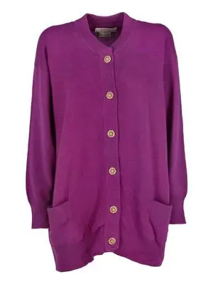BALLANTYNE Buttoned Cashmere Sweater - Purple