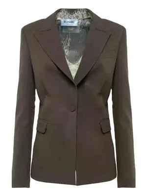 BLUGIRL Notched Lapels Single-breasted Jacket - Brown