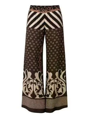 MIHOS Printed Straight Trousers