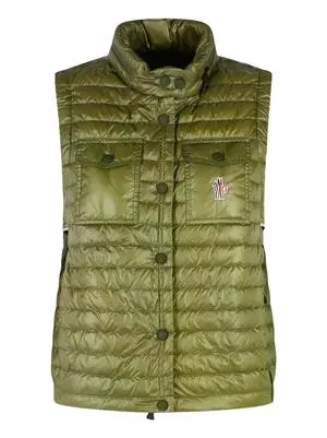 Moncler Padded Buttoned Gilet - Green