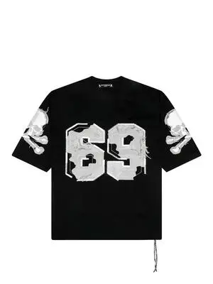 MASTERMIND WORLD Distressed Patch T-shirt - Black