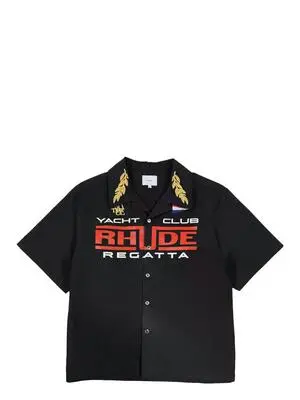 Rhude Regatta Logo-print Shirt - Black