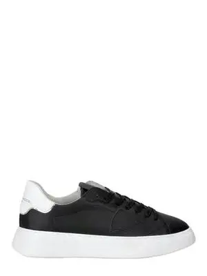 Philippe Model Contrasting-trim Low-top Sneakers - Black