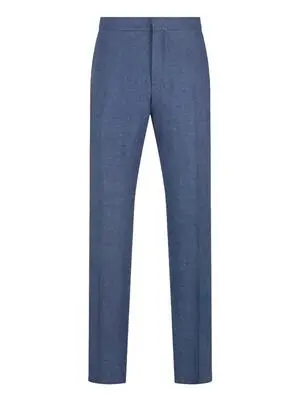 Zegna Elasticated Waistband Trousers - Blue