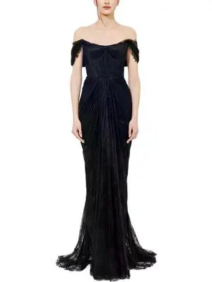 IRIS SERBAN Iolanda Off-shoulder Maxi Dress - Black