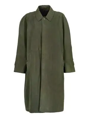 Vintage Button-fastening Coat - Green