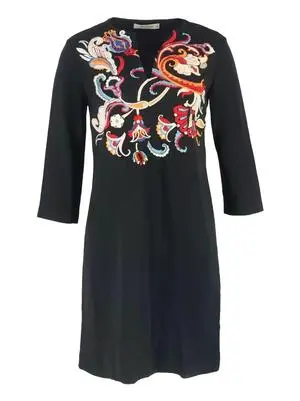 Etro Vintage Paisley-motif Mini Dress - Black