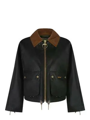 Barbour Waxed Zipped Jacket Black