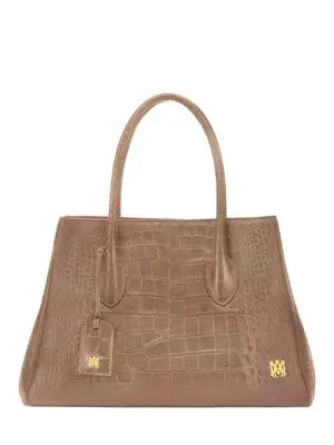 AMIRI Croc-Effect Suede Tote Bag