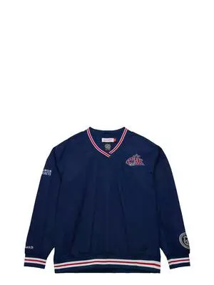 Mitchell & Ness Nhl Columbus V-neck Sweatshirt - Blue